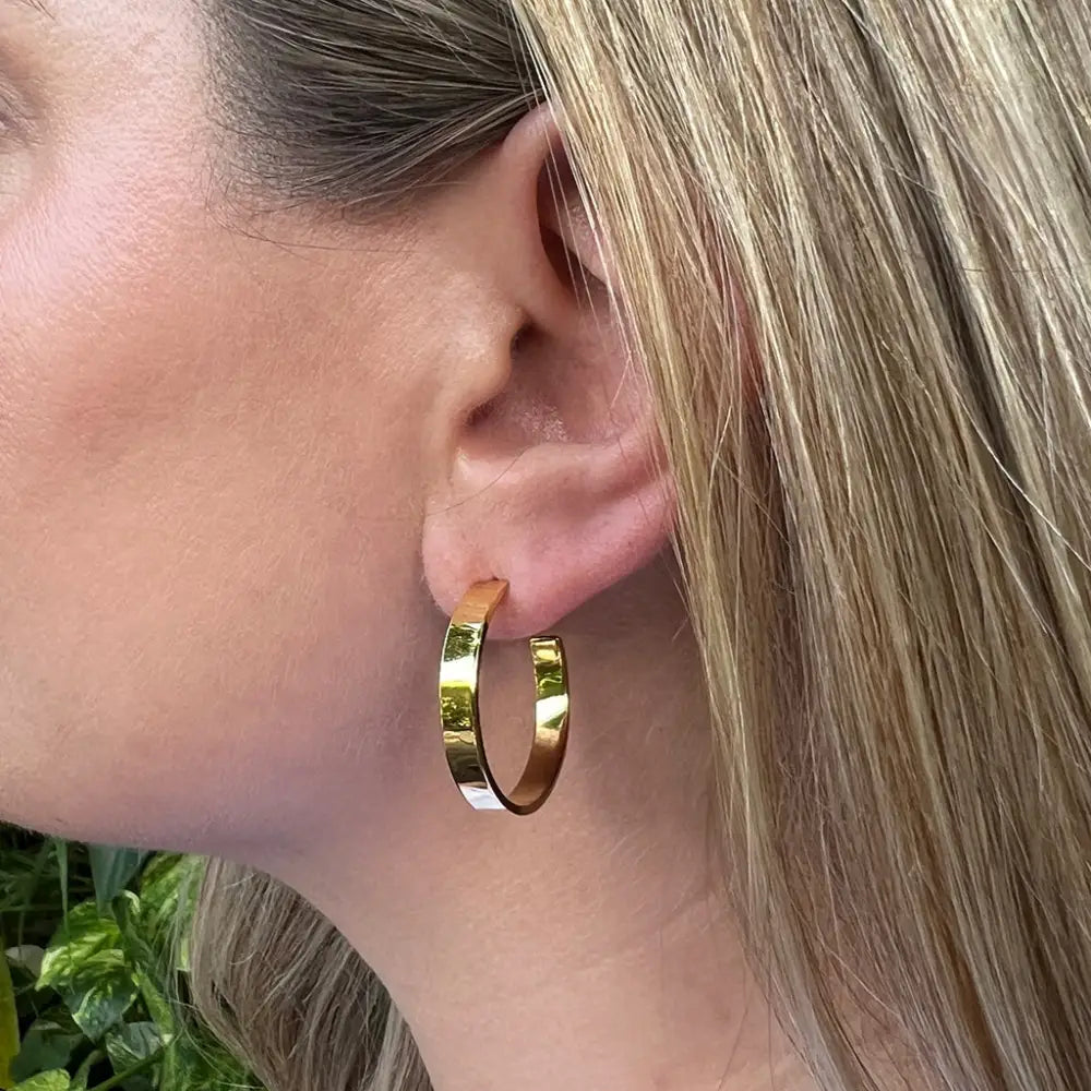 Chunky Bombshell Hoop Earrings from Recycled Materials – EcofiedHome