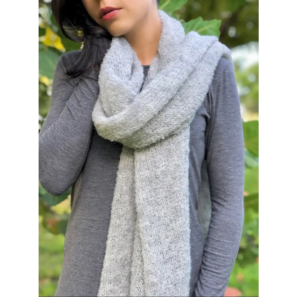 Gray Ultra Plush Alpaca Scarf Eco Friendly Wrap – EcofiedHome